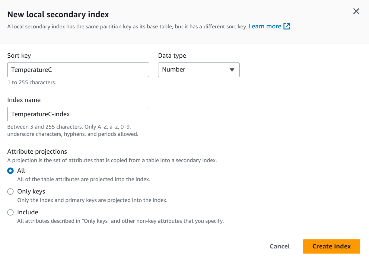 Improving Queries Using Local Secondary Index In Dynamodb With Net